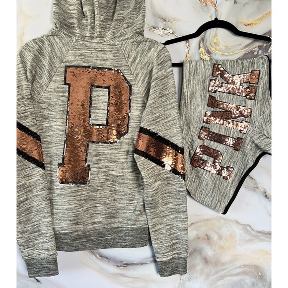 PINK Victoria's Secret | Tops | Nwot Rose Gold Sequin Set | Poshmark